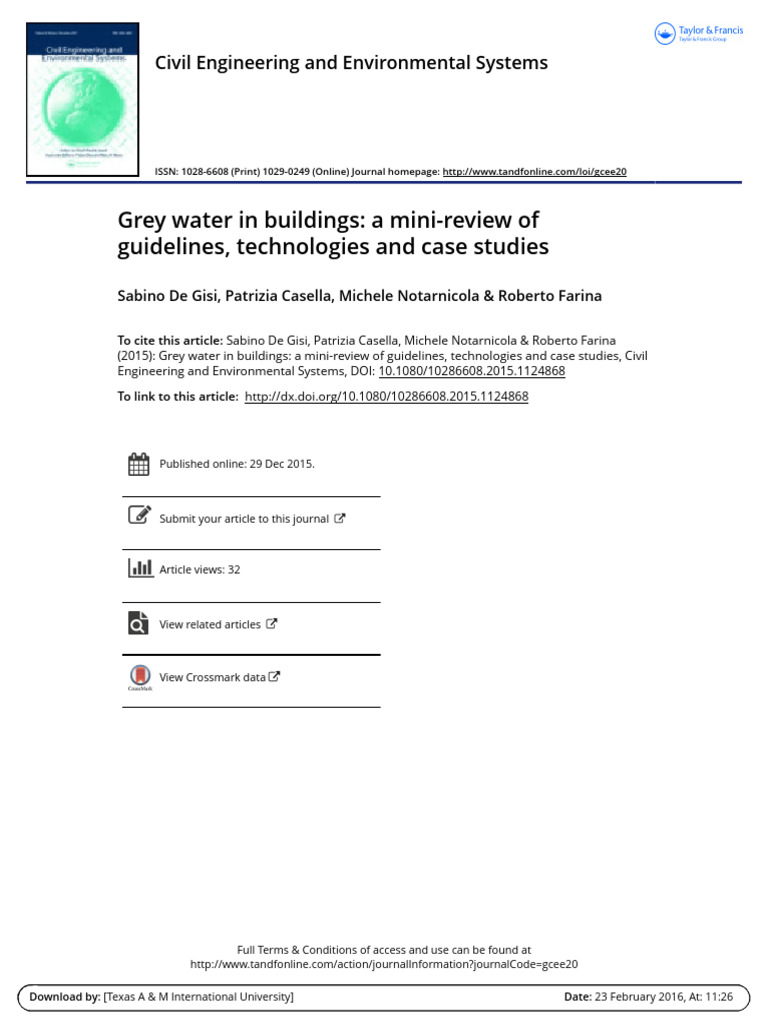 Gisi Et Al. (2015) Grey Water in Buildings - A Mini-Review of ...