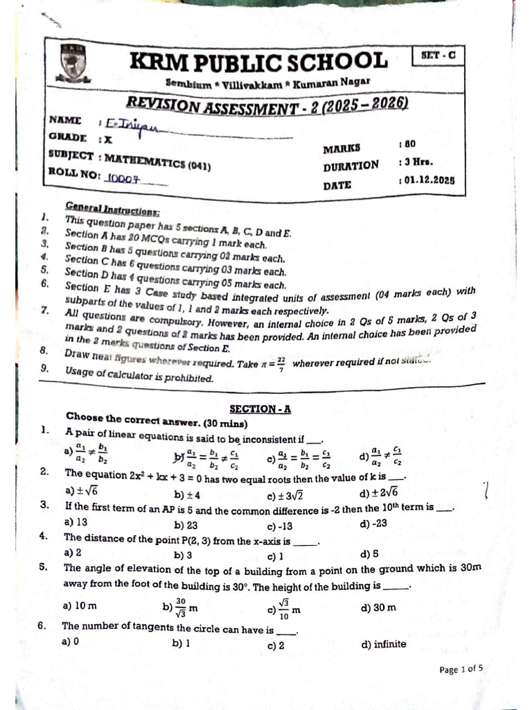 Maths Revision 2 | PDF