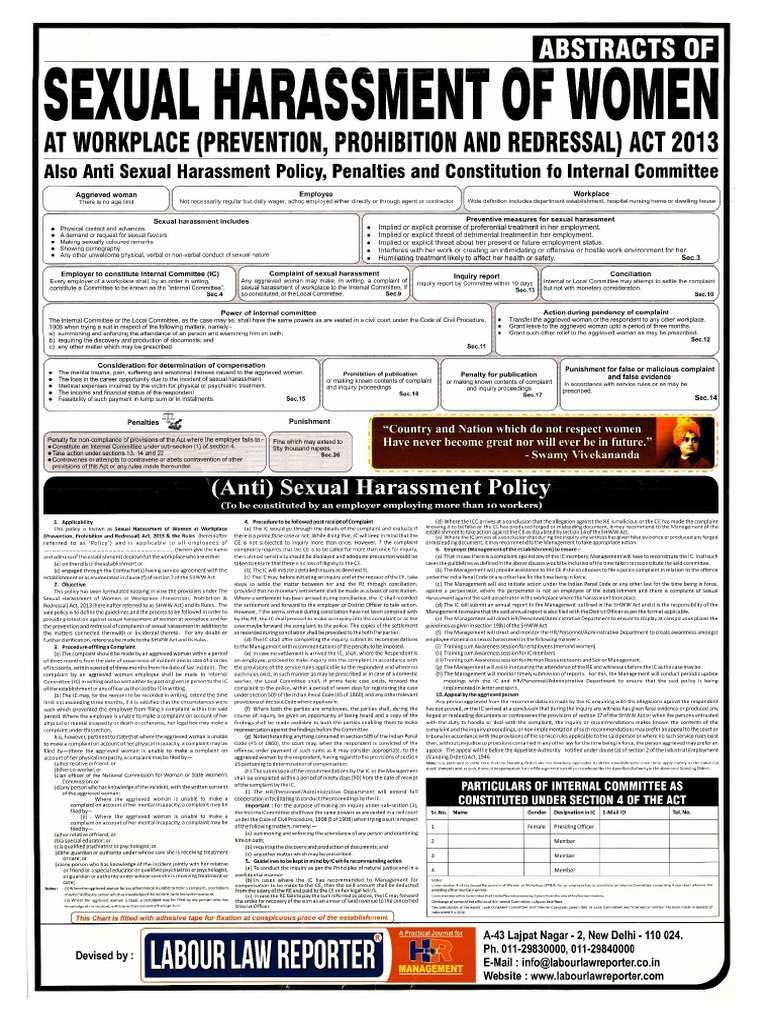 Sexual Harassment Poster | PDF