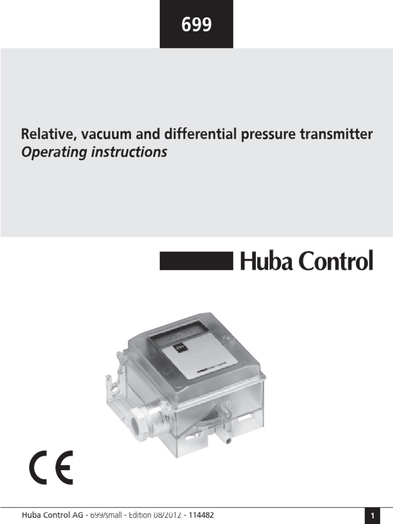 Huba Control 699 Pressure Transmitter Manual | PDF | Pressure ...