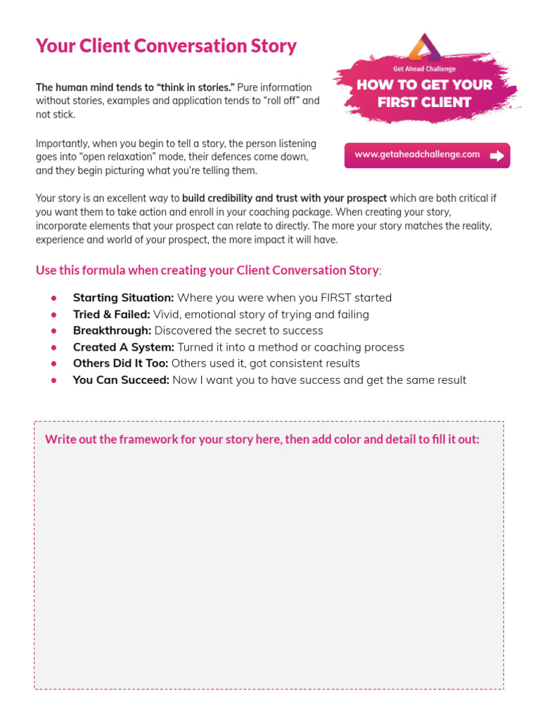 04-Day 3 - Your Client Conversation Story | PDF