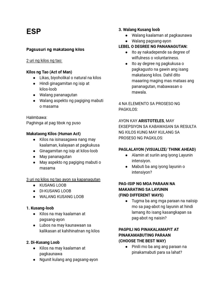 2nd Quarter ESP | PDF
