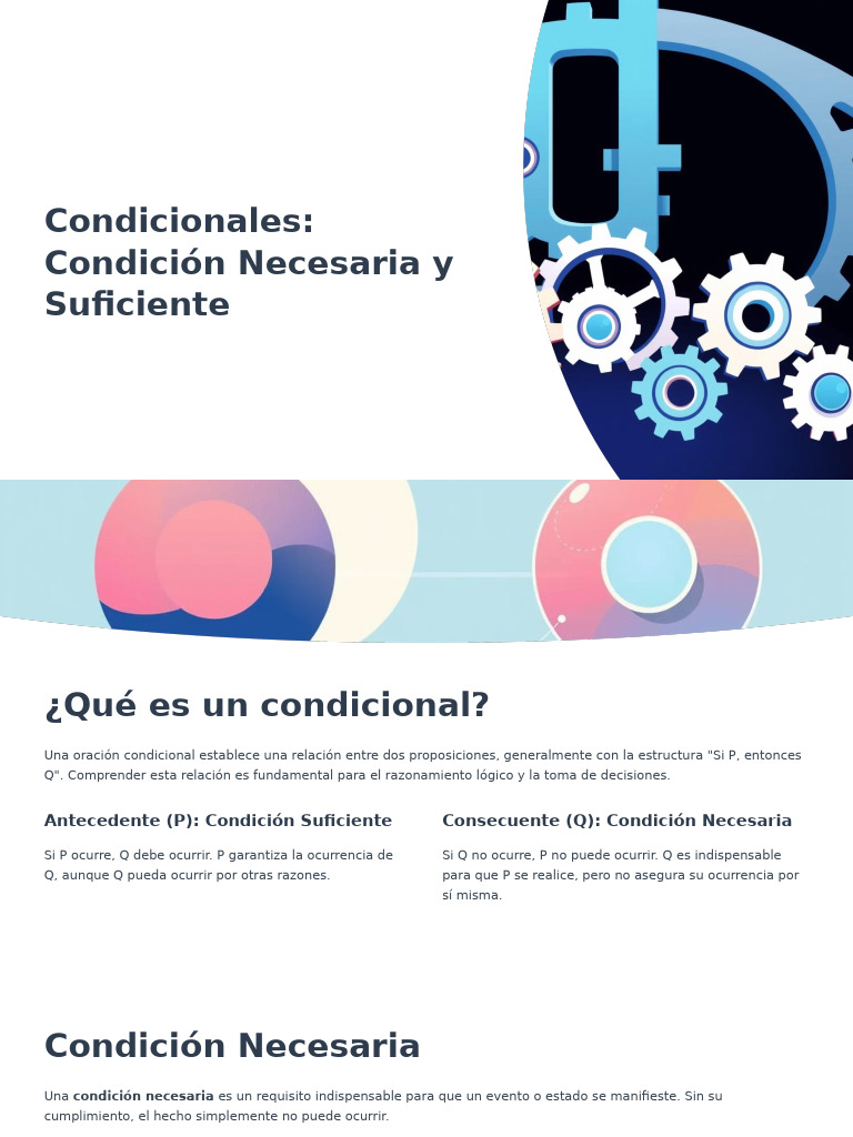 Condicionales Condicion Necesaria y Suficiente | PDF | Lógica ...
