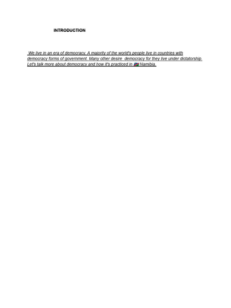Democracy Practices in Namibia | PDF