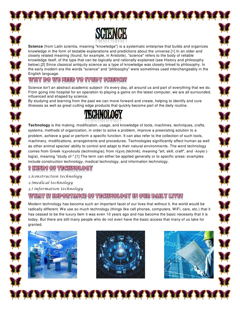 Importance of Science and Technology | PDF