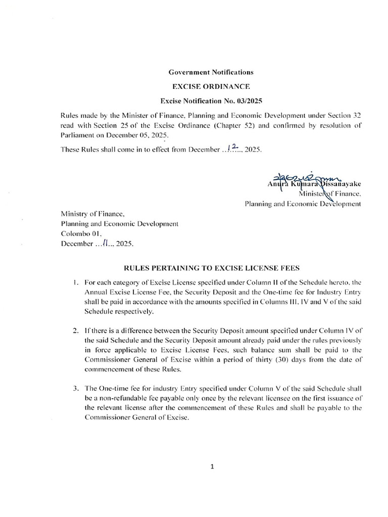 Gazette Notification No. 2466-22 Dated December 11,2025 | PDF