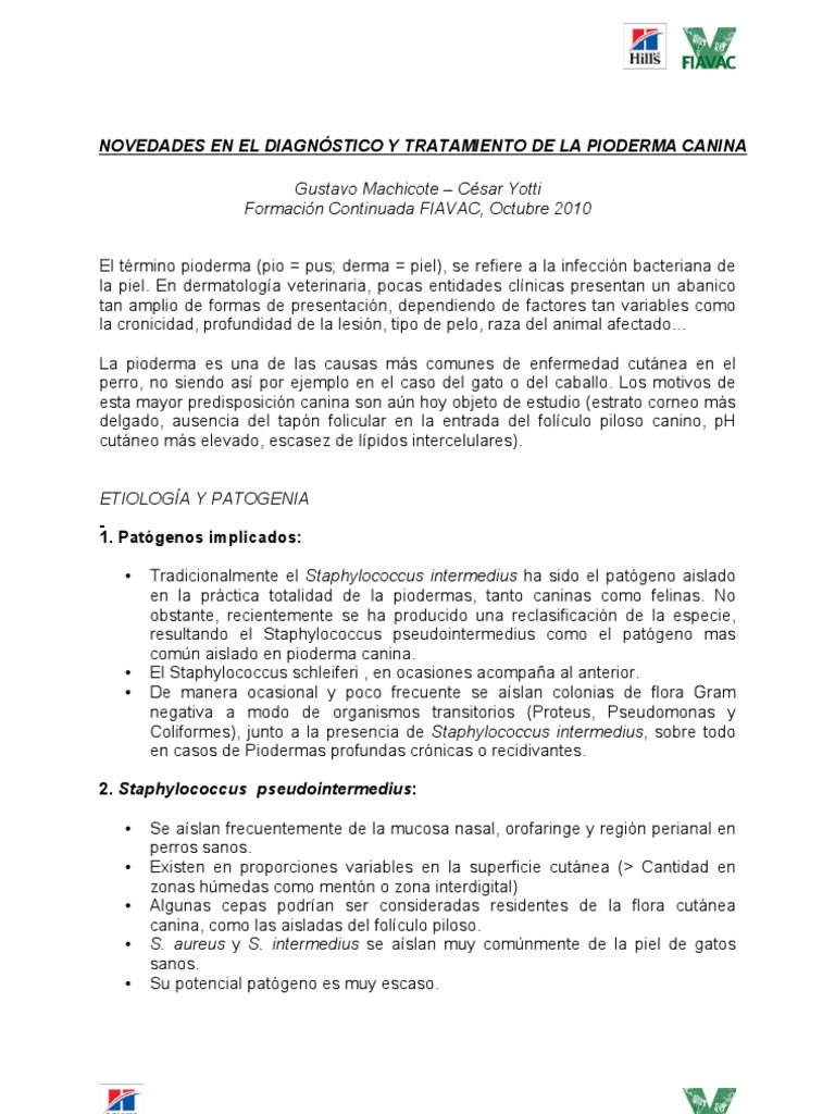 Pioderma Canina | PDF | Antibióticos | Pseudomonas