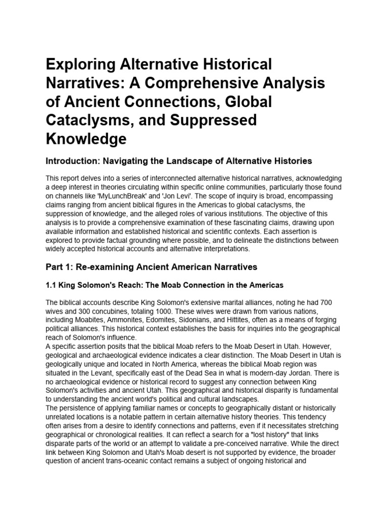 Alternative History Research Request by Joseph Thomas Rosart | PDF ...