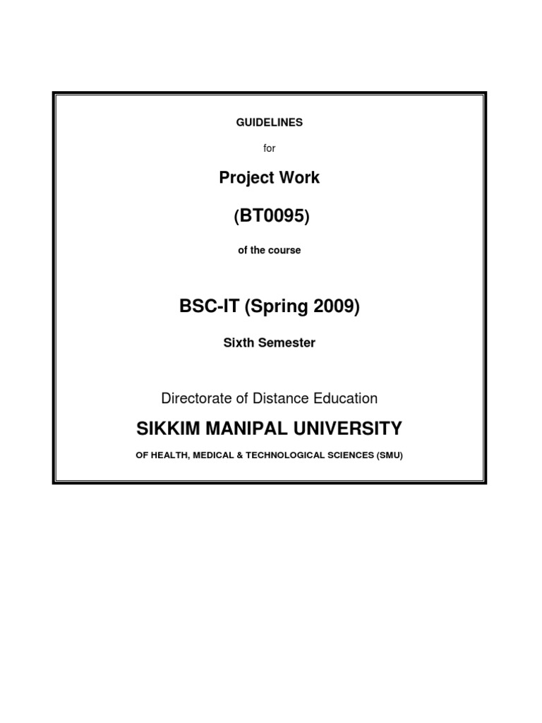 BT0095-Project Work Guidelines | PDF | Routing | World Wide Web