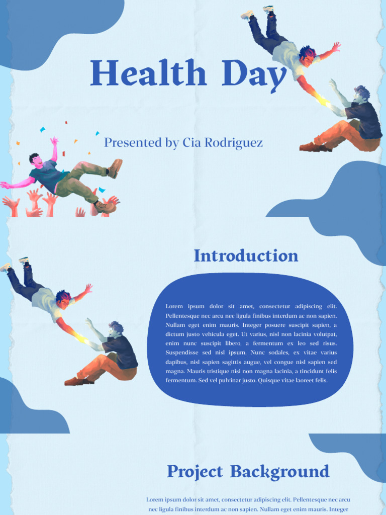 Blue White Health Awareness Illustrated Project Presentation | PDF