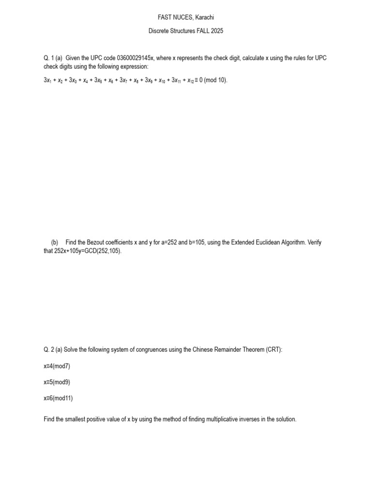 Quiz 3 Discrete Structures Updated | PDF