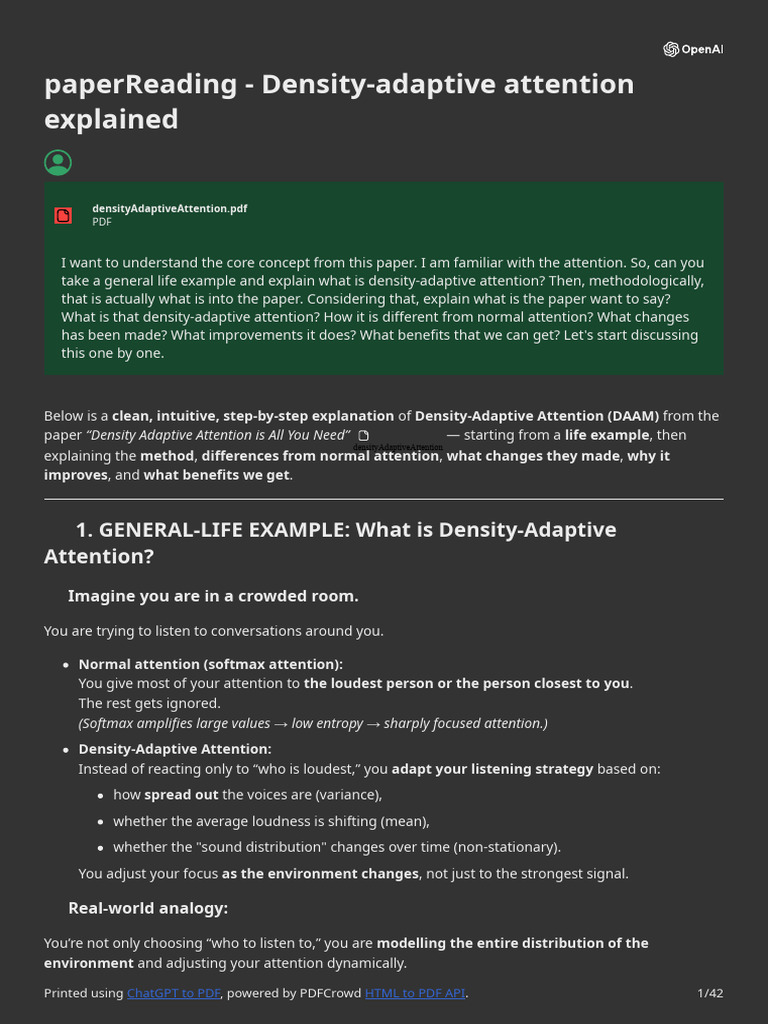 Density-Adaptive Attention Explained | PDF | Normal Distribution ...
