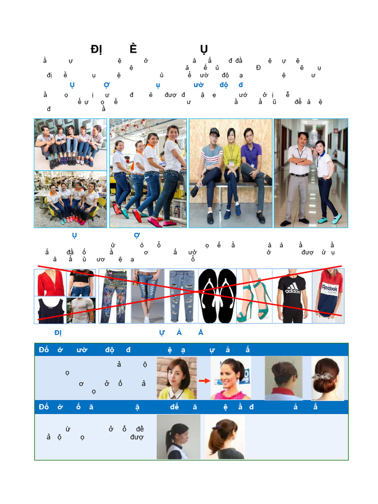 Ching Luh's Dress Code Quy Dinh Trang Phuc | PDF