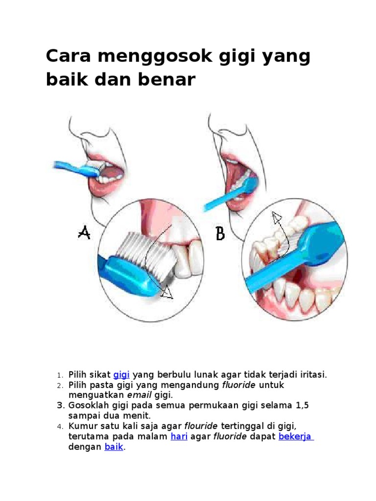 Cara Menggosok Gigi Yang Baik Dan Benar | PDF