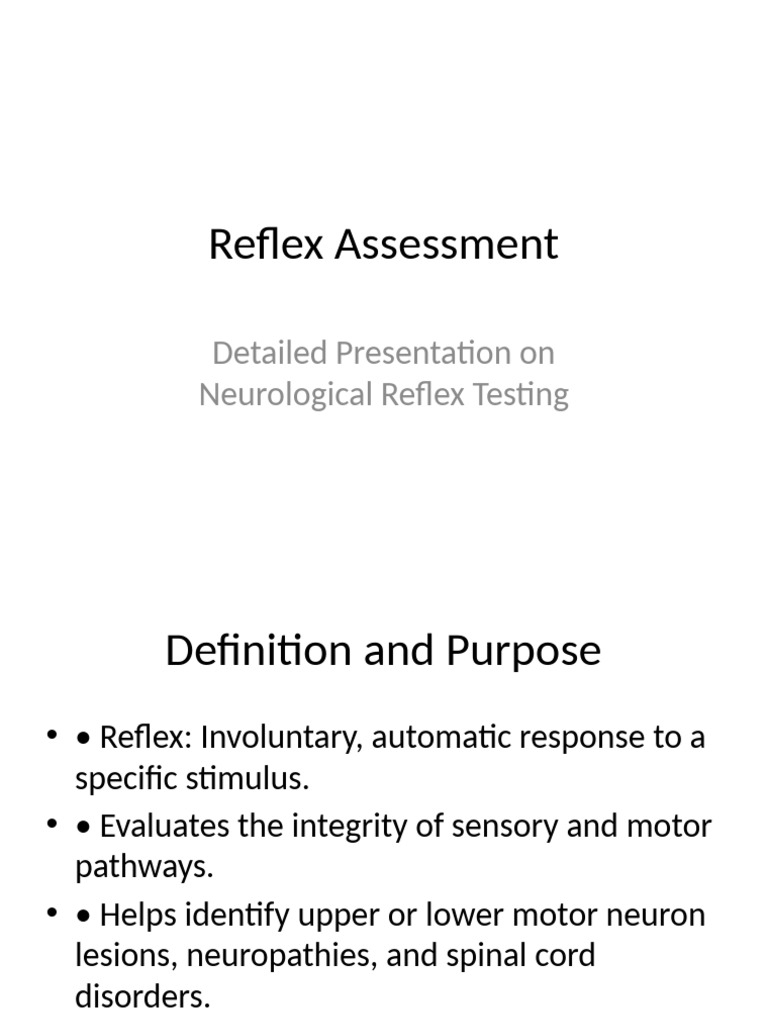 Reflex Assessment Presentation | PDF