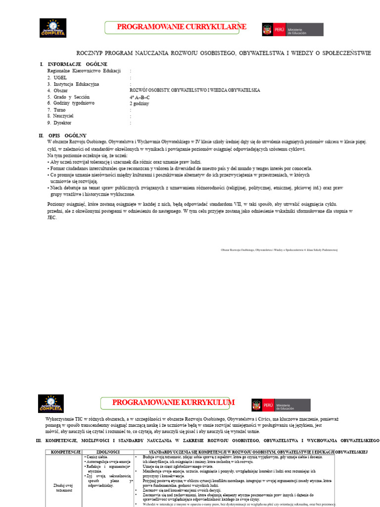 Roczny Program D.P.C.C. | PDF