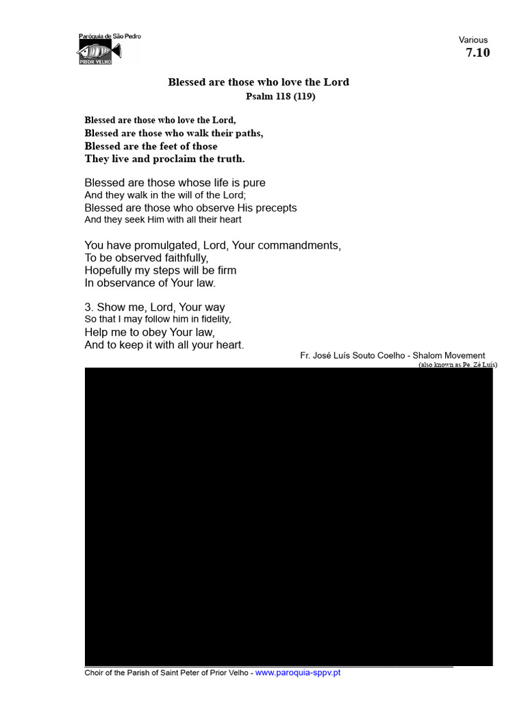 Blessed are those who love the Lord - Voice and Piano.pdf | PDF