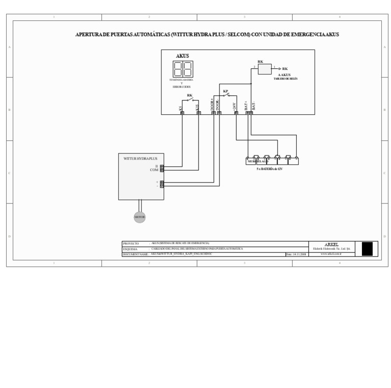 Apertura de Puertas Automáticas AKUS | PDF | Relé | Ingenieria Eléctrica