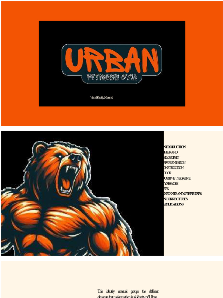 Urban Fitness Gym Visual Identity Guide | PDF | Typography | Logos