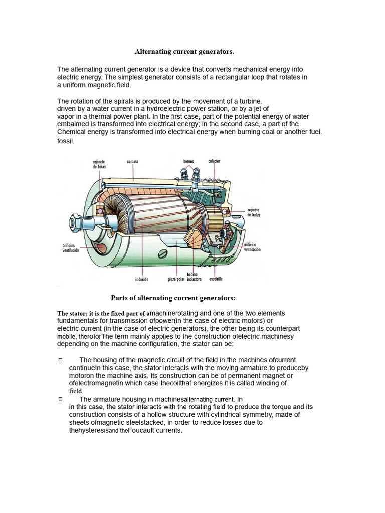 Understanding Alternating Current Generators | PDF | Electric Motor ...
