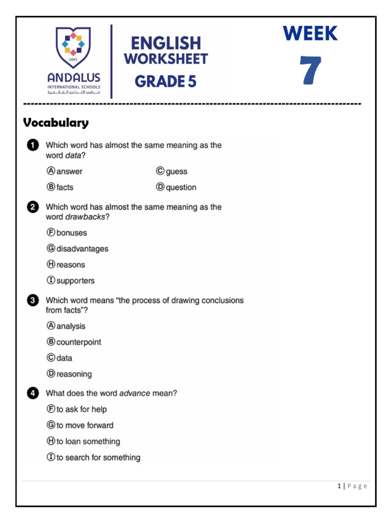 Week 7 Worksheet | PDF