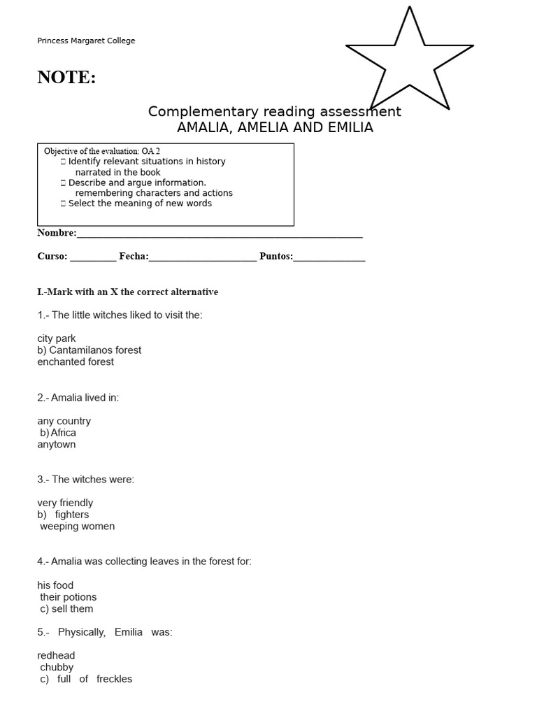 8.-Nov-test Amalia, Amelia and Emilia | PDF