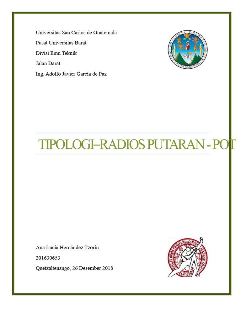 Tipologi, Radius Putar dan POT | PDF