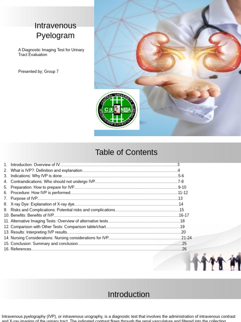 Intravenous Pyelogram: A Complete Guide | PDF | Medicine | Medical Tests