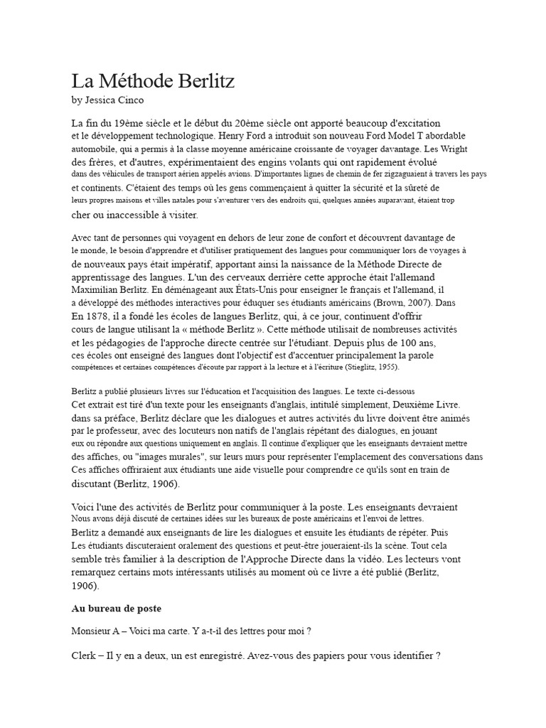 La Méthode Berlitz : Apprentissage des langues | PDF | Langue anglaise ...