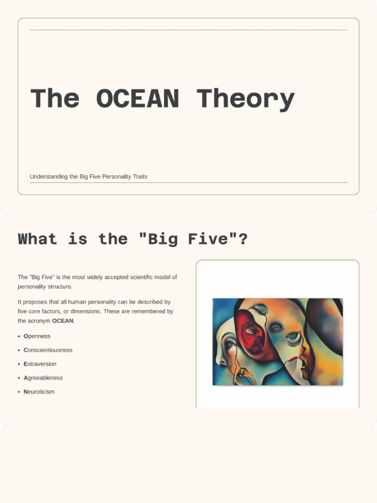 The OCEAN Personality Theory | PDF