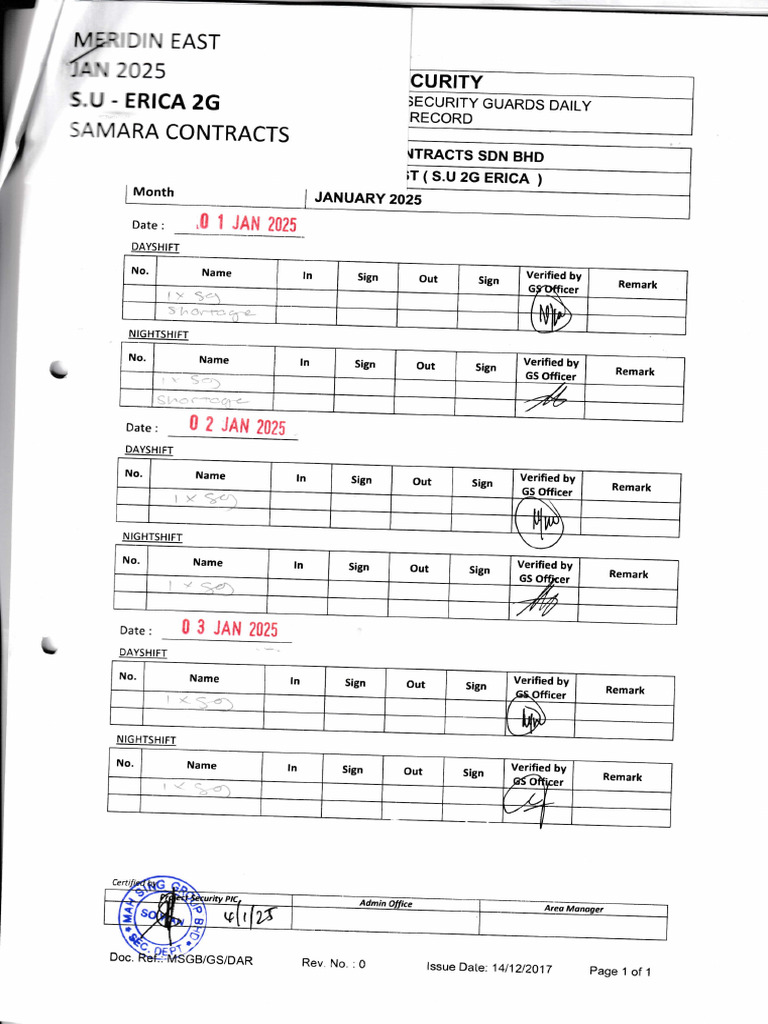 Timesheet Me Su 2g Erica Jan25 | PDF