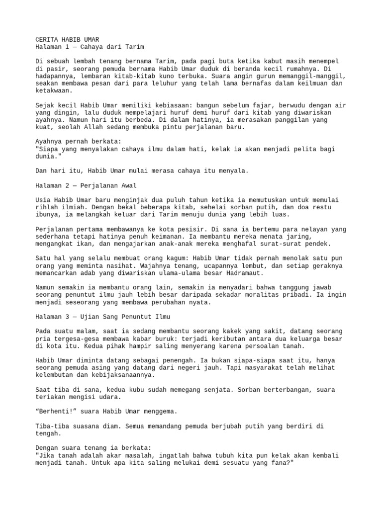 Perjalanan Inspiratif Habib Umar | PDF