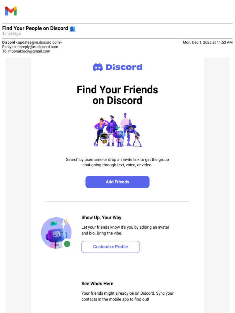 Gmail - Find Your People on Discord ? | PDF