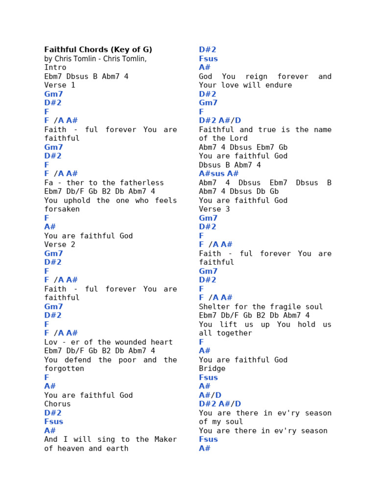 Faithful Chords | PDF