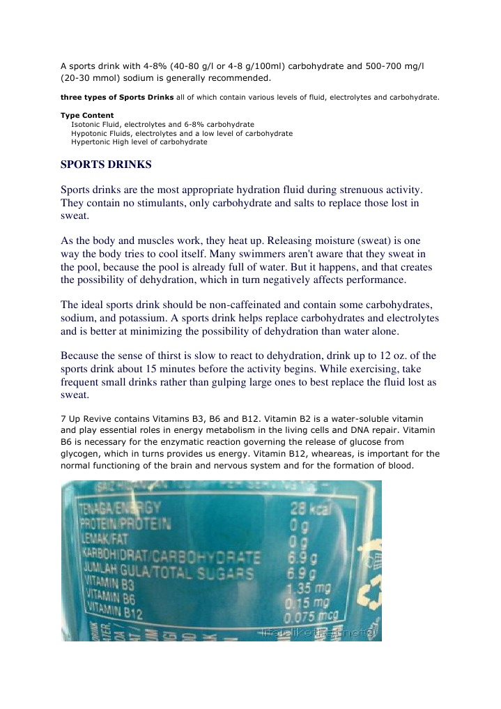 Optimal Sports Drink Composition | PDF