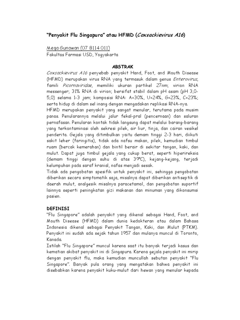 HFMD Patogenesis | PDF | Kesehatan Holistik