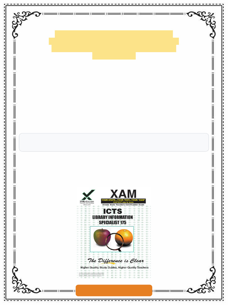 ICTS Library Information Specialist 175 Teacher Certification 2nd ...