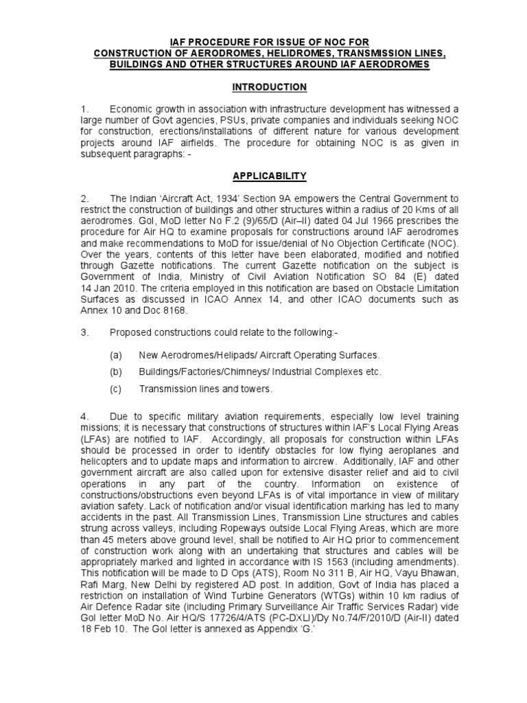 NOC Construction Helipad Greenfield Airfield | PDF