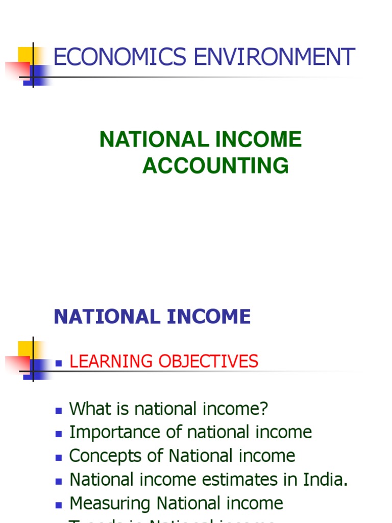 National Income MBA | PDF | Measures Of National Income And Output | Income