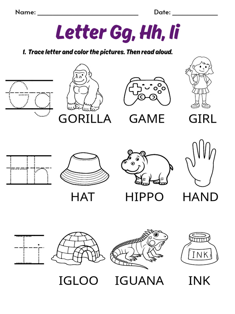 Unit 3 - Letter GHI - 1 | PDF