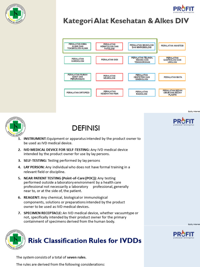 Klasifikasi Alkes IVD - Tata Cara Registrasi Secara Umum - Final | PDF ...