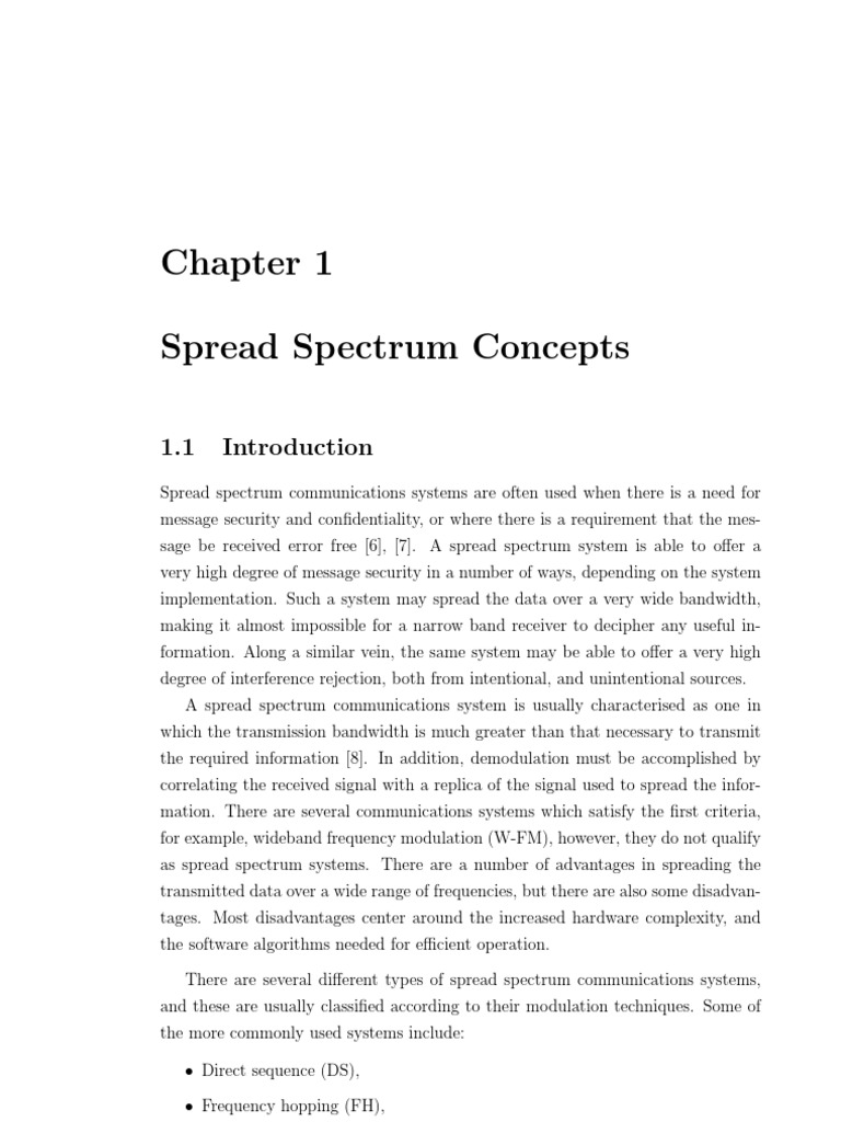 Spread Spectrum Concepts | PDF | Code Division Multiple Access | Modulation