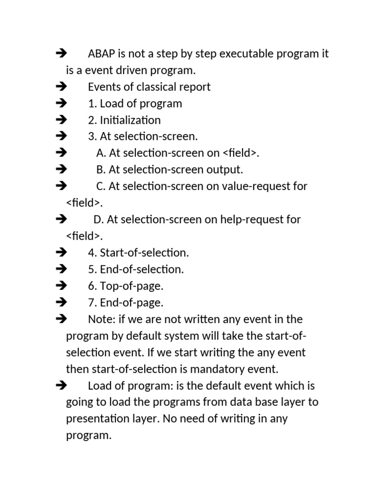 ABAP Event-Driven Programming Guide | PDF | Computer Science | Software