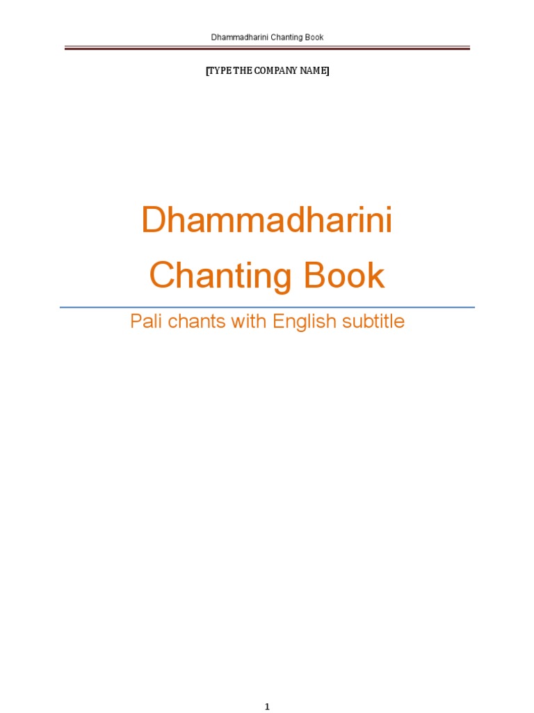 Dhammadharini Pali Chanting Guide | PDF | Gautama Buddha | Religious ...