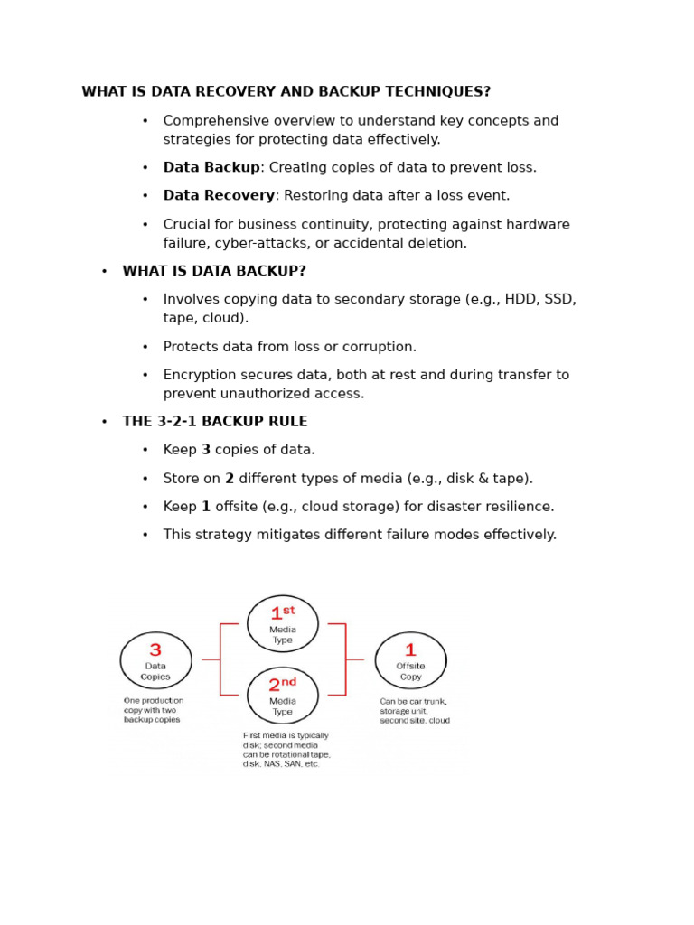 Data Recovery and Backup Techniques Guide | PDF | Backup | Computing