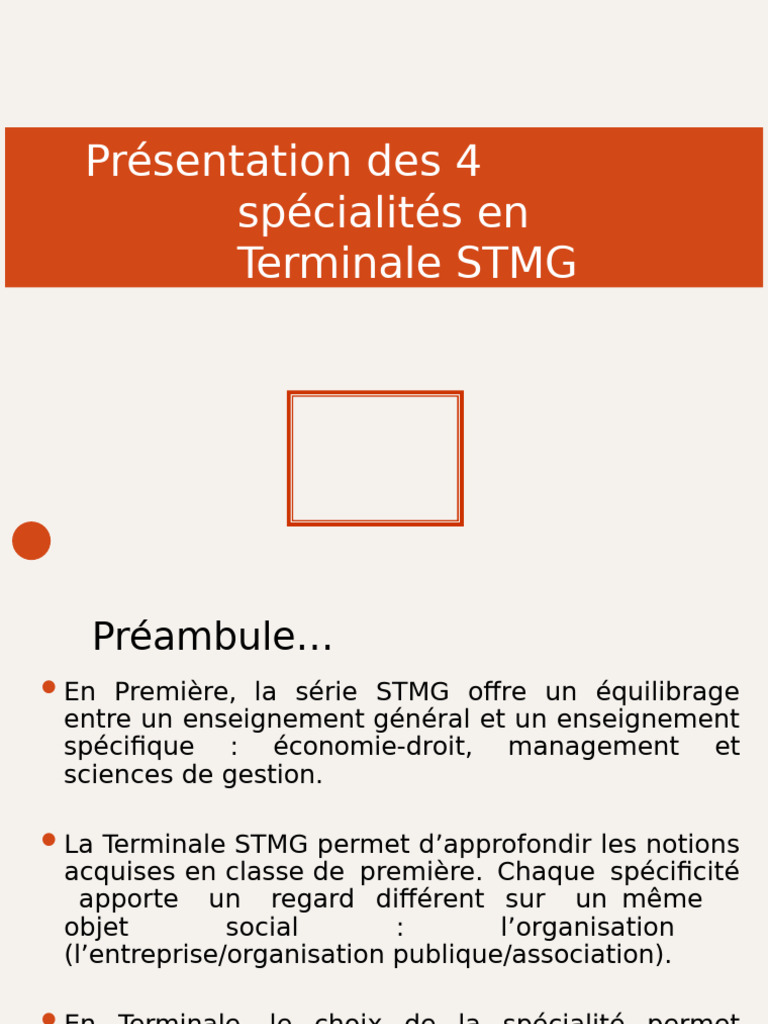 Spécialités Terminale STMG : Guide Complet | PDF | Commercialisation ...