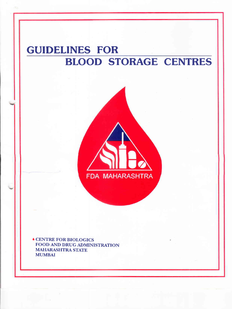 Blood Storage Centre Guidelines | PDF | Blood | Medicine