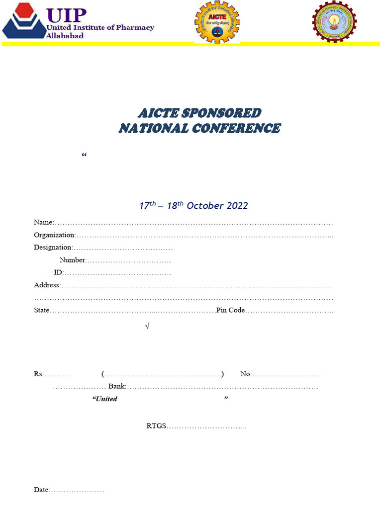 Registration Form NANTNPM | PDF