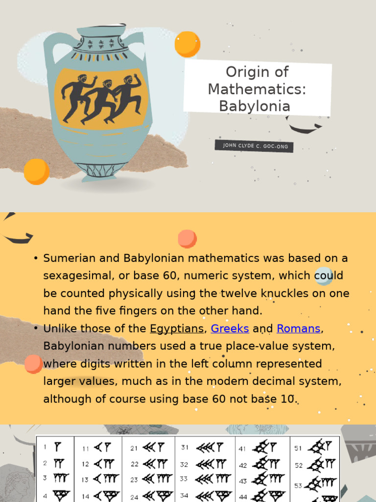 Babylonian and Greek Mathematics Overview | PDF | Geometry | Mathematics
