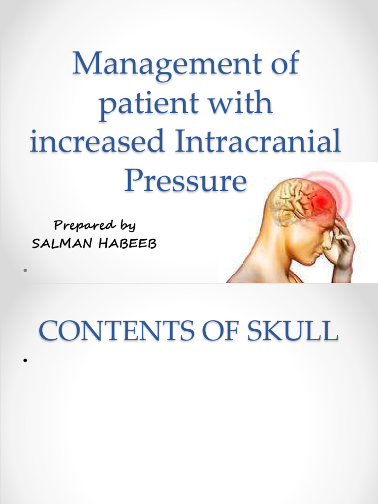 Managing Increased Intracranial Pressure | PDF | Cerebrospinal Fluid ...